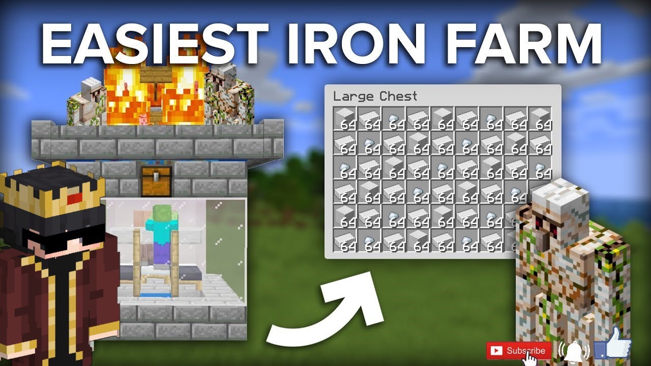 How to make an easy IRON FARM in Minecraft I Java I @Beats_x_Gamer_99 ...