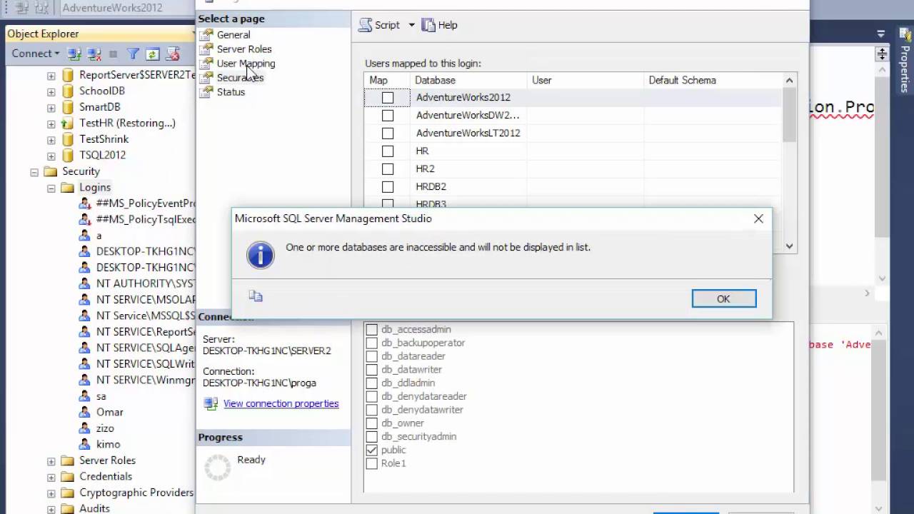 29 How to Add dbowner User for your application in SQL Server - YouTube