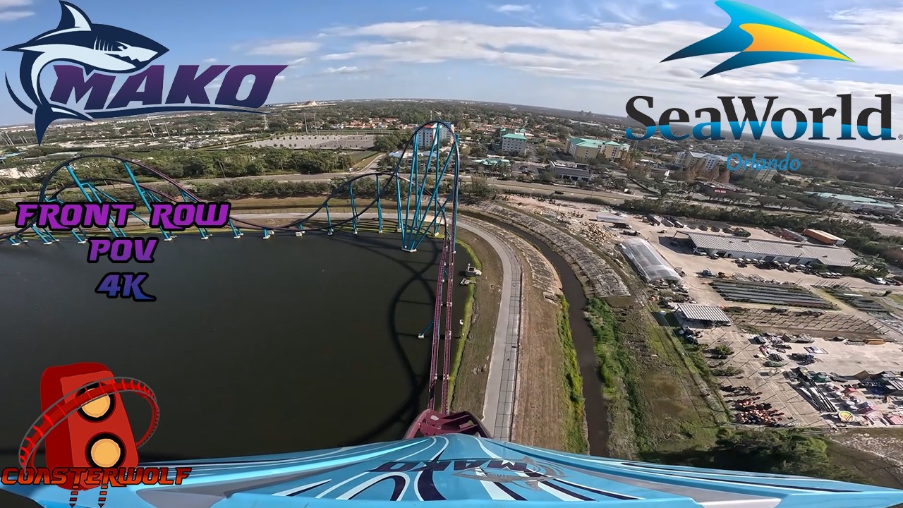 Mako Front Row POV 4k Seaworld Orlando FL - YouTube