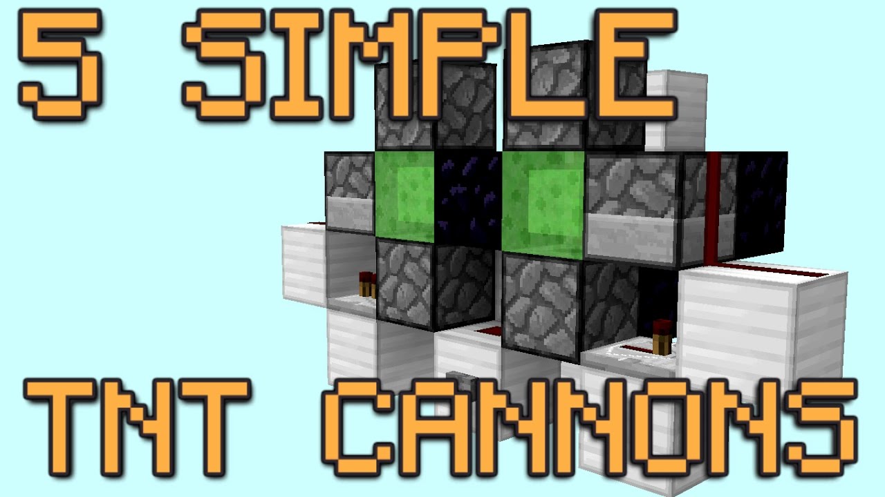 Minecraft: 5 Simple TNT CANNON Designs! - YouTube