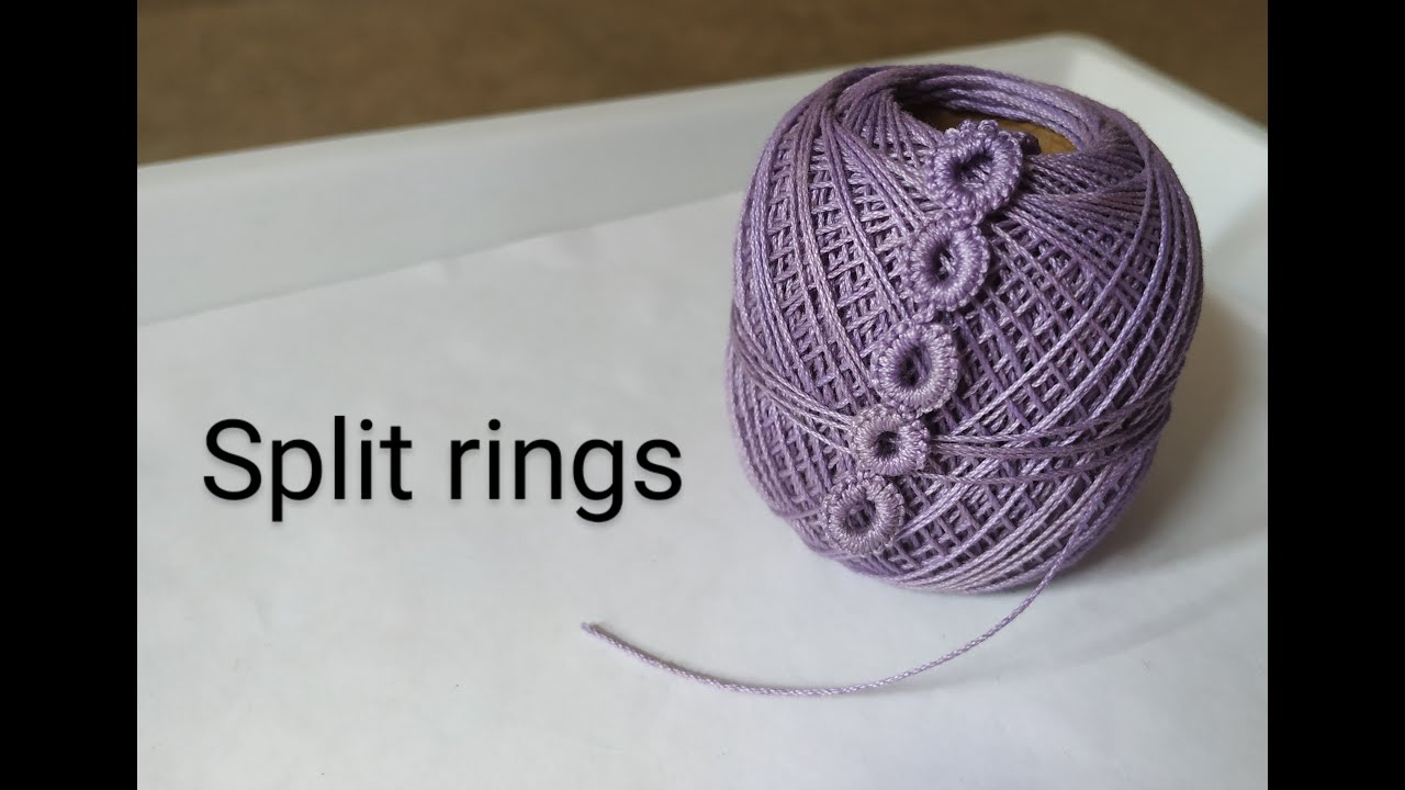 Chain ring / split rings Needle tatting VL - 27 - YouTube
