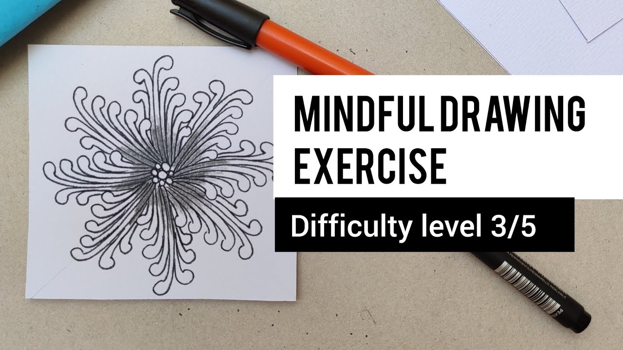 Mindful drawing exercise. Difficulty level 3/5 @OlyashaArt - YouTube