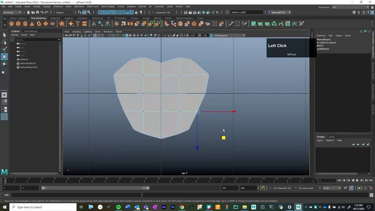 Using a Polygon Plane for creating irregular geometries in Maya - YouTube