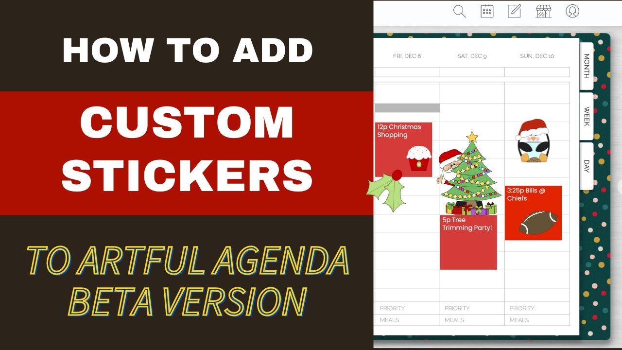 How to Upload Custom Stickers to Artful Agenda (Beta Version) - YouTube