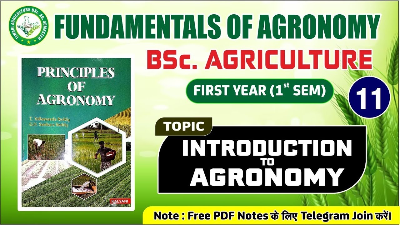 #Fundamentals_Of_Agronomy|Introduction to #Agronomy|#Bsc.Ag. # ...