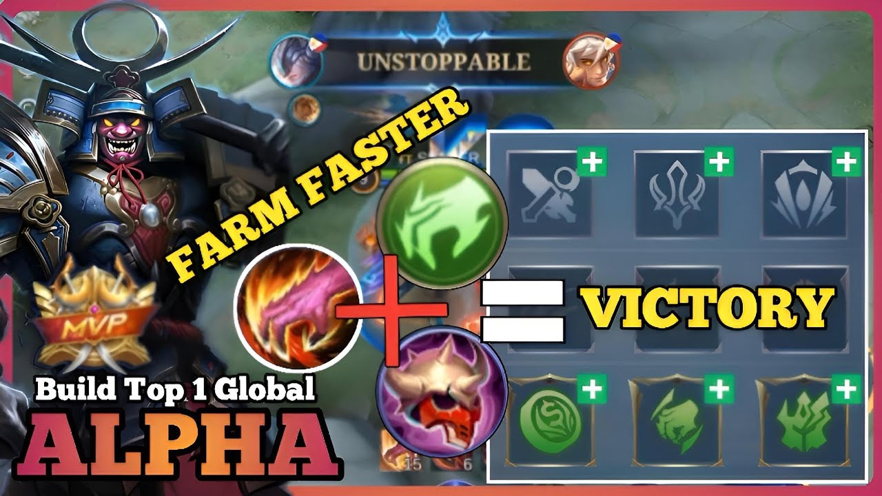 Alpha Best Build And Emblem 2022 - Farm Faster | MLBB - YouTube