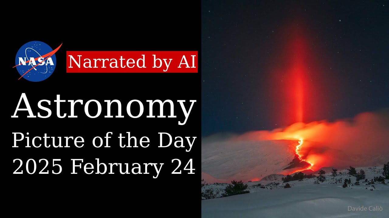 APOD: 2025-02-24 - Light Pillar over Erupting Etna (Narrated by Emma ...