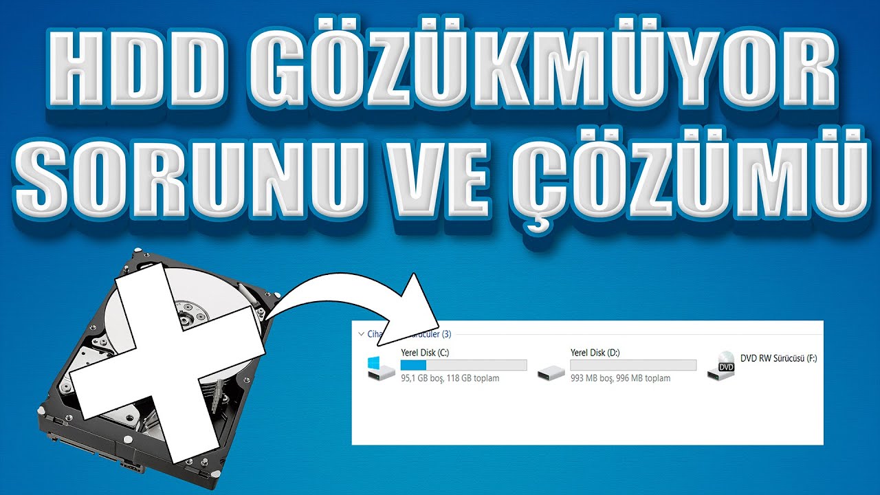 HDD DİSKİ GÖRÜNMÜYOR ÇÖZÜMÜ | FORMAT SONRASI HDD DİSKİ KAYBOLDU l D ...