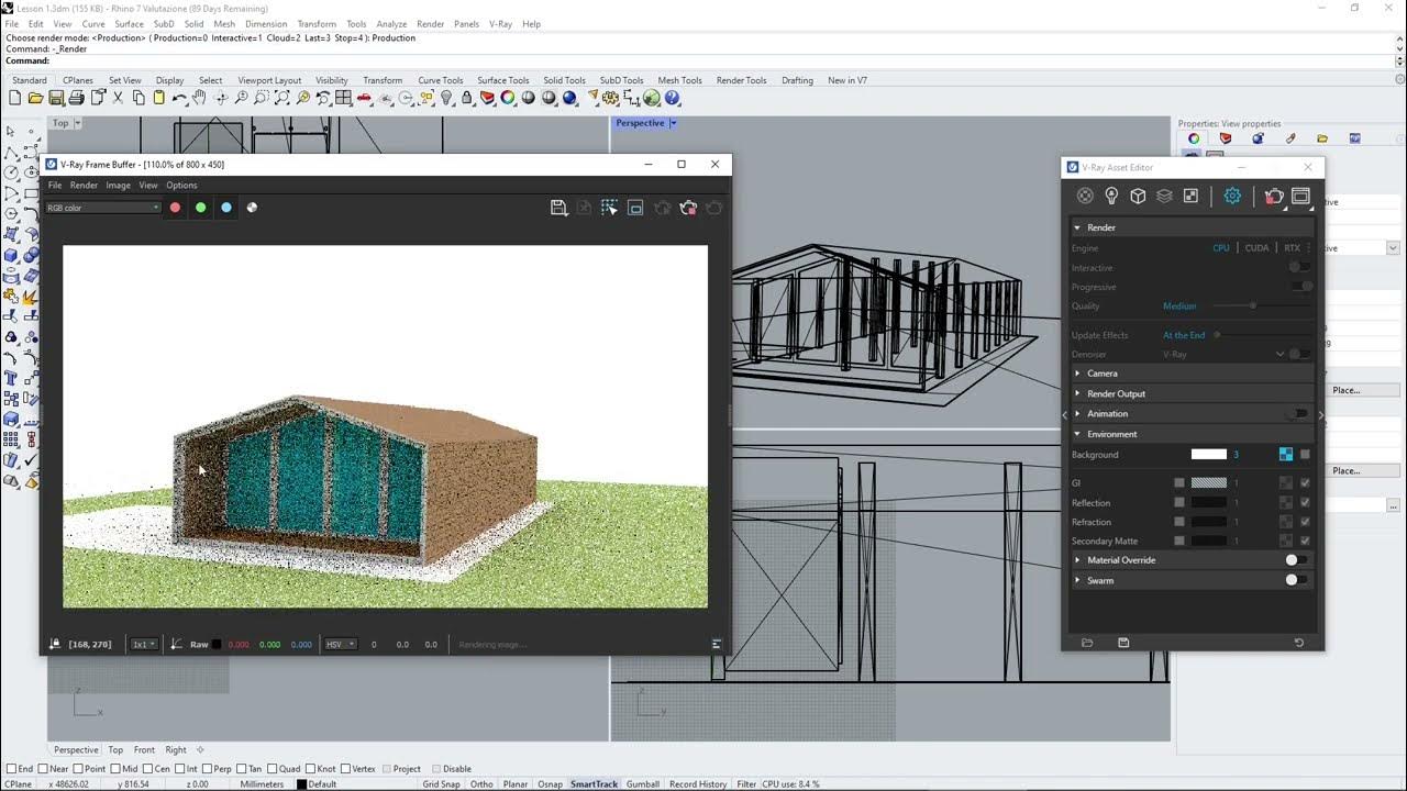 VRAY RHINO - 01 - Download, Install and Activate, Initial Settings, Introduction, Interface ...