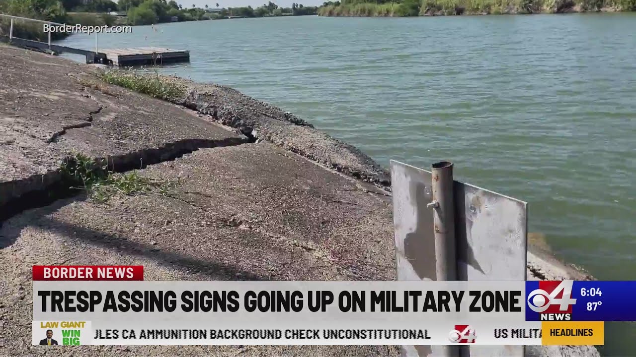 Trespassing Signs Going Up On Military Zone - YouTube