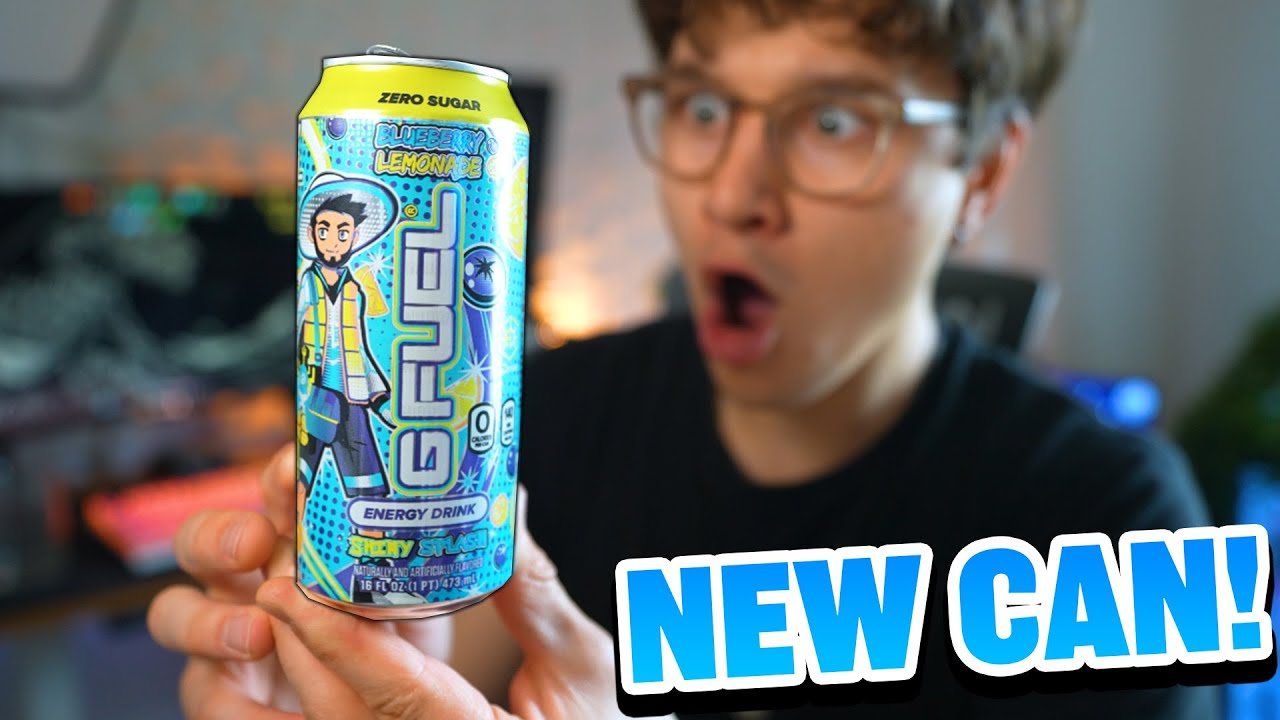 NEW Shiny Splash GFUEL Can Review! - YouTube