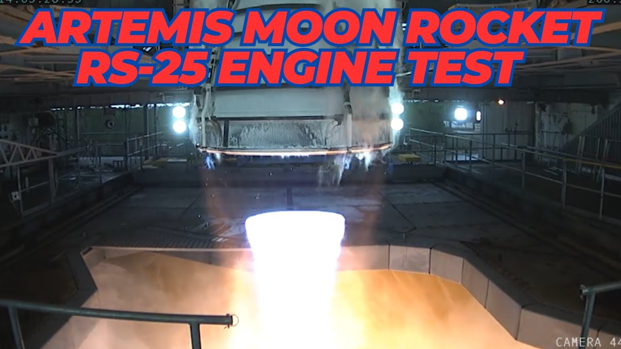 Watch NASA RS-25 Engine hot fire test for Artemis Moon Rocket - YouTube