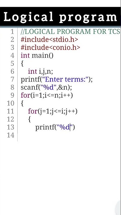 logical program for tcs| tcs question #shorts #programming #coding# ...