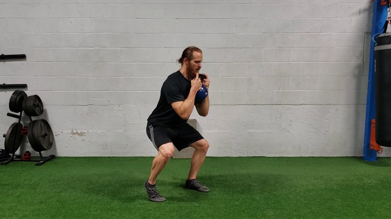 Goblet Staggered Squat - YouTube