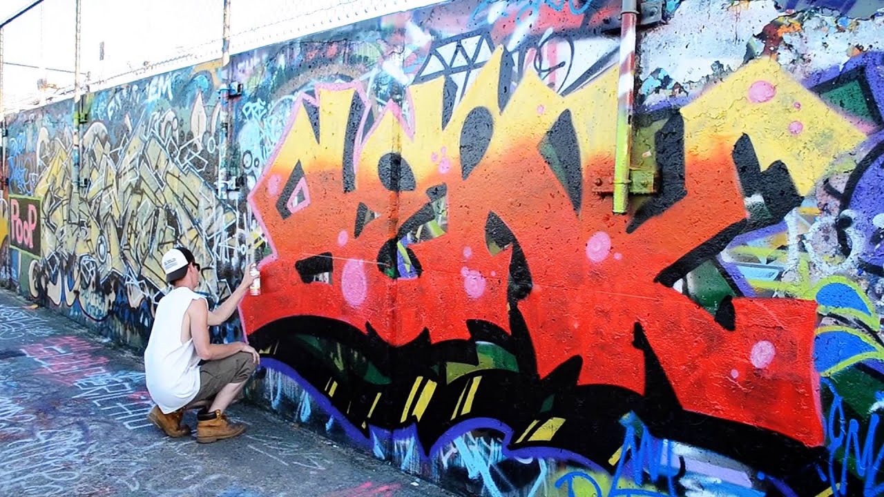 Seak - Graffiti Artist Time Lapse: Portland Maine - YouTube