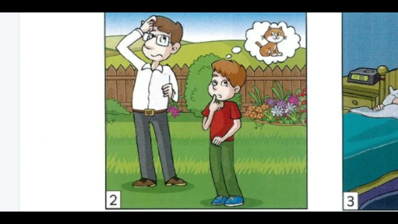 Movers 4, speaking test 1, telling a story Jack finds his kitten - YouTube