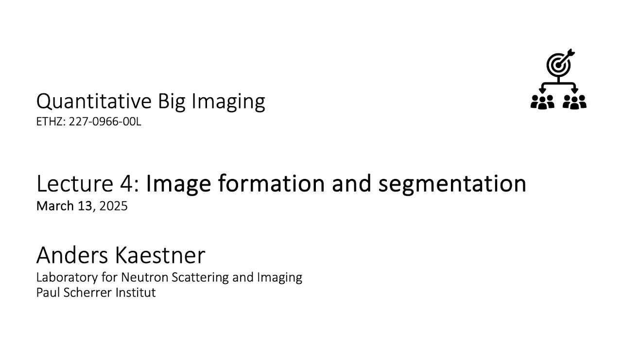 QBI2025 Lecture 4 Part 1a Imaging model towards the first modeling ...