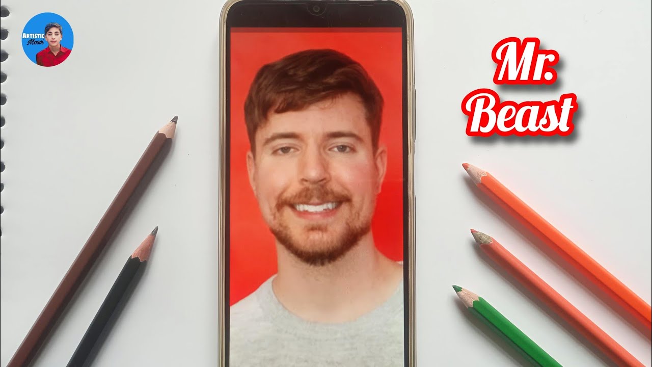 How To Draw Mr. Beast || Color Pencil Sketch || Artistic Mosvi - YouTube