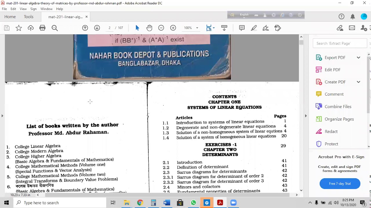 Lecture 01 math 201 section 01 - YouTube