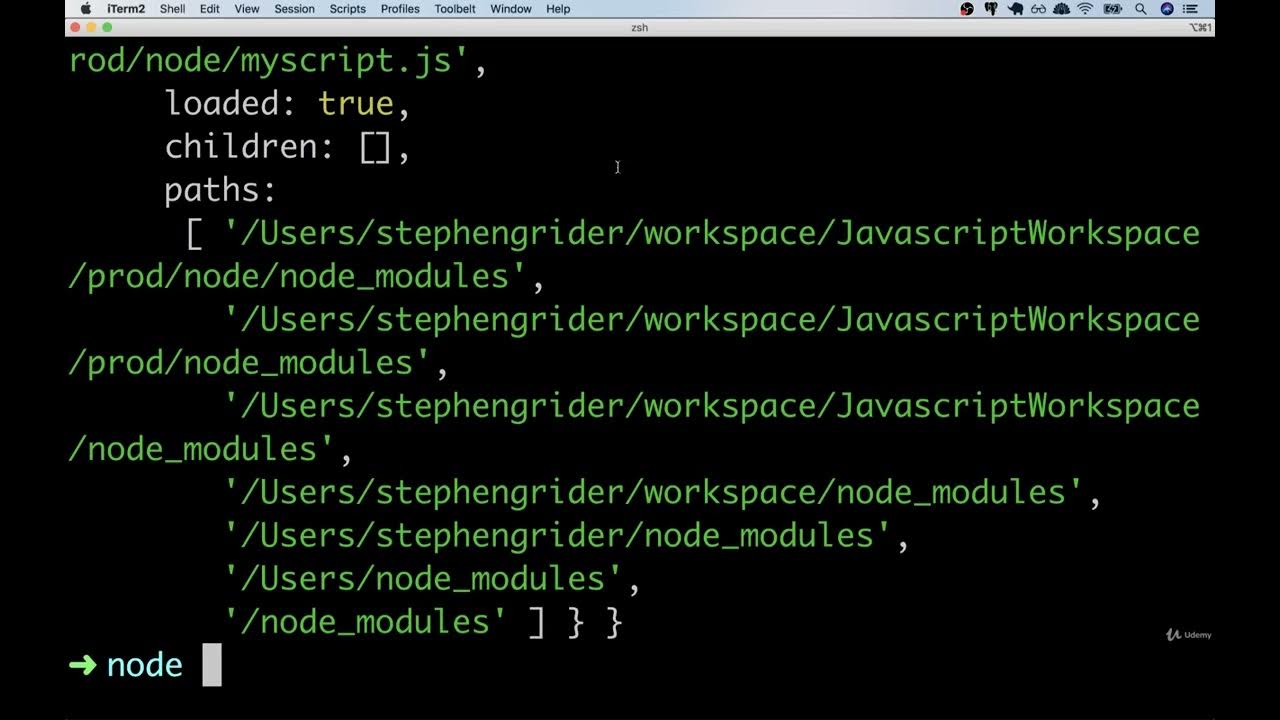 Create Node JS Command Line Tools -- The Require Cache - YouTube
