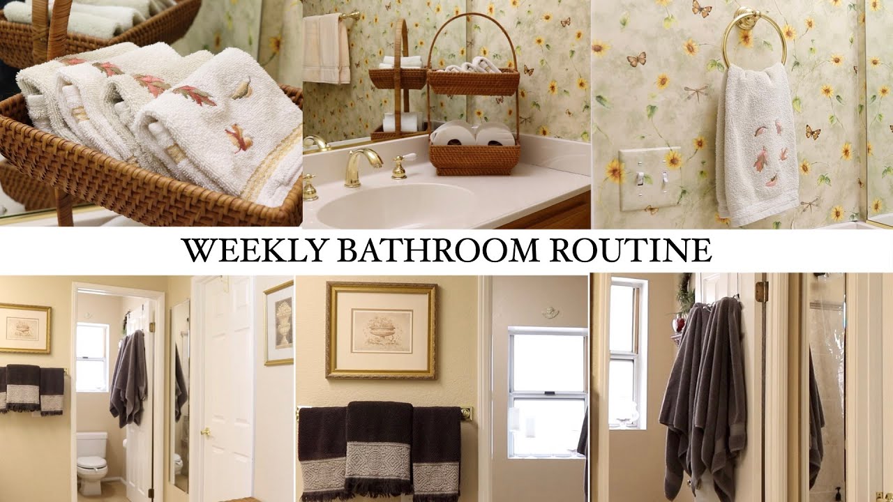 WEEKLY BATHROOM ROUTINE | CLEAN WITH ME | DAY FIVE - YouTube