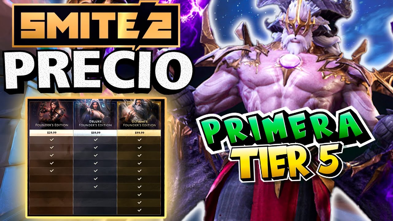 PRECIOS DEFINITIVOS SMITE 2, TIER 5 ZEUS y CAMBIOS JUGABLES EN DIOSES ...