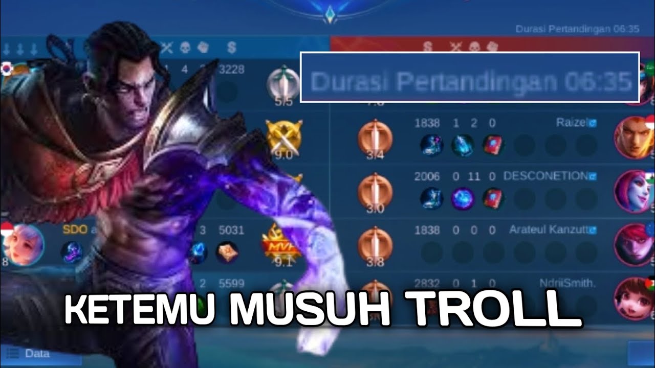 Ketemu musuh troll || gameplay brody || mobile legends - YouTube