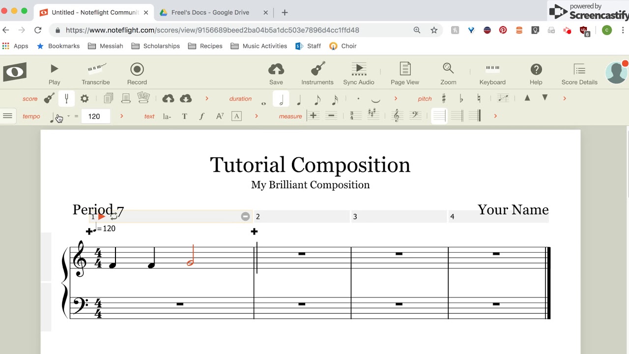 Noteflight Add Notes to a Score - YouTube