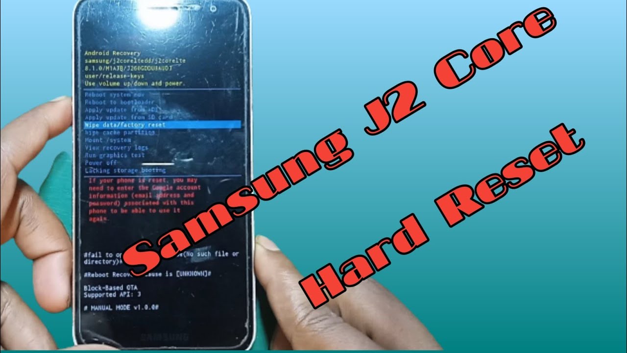 Samsung J2 Core (SM-J260G/DS) Hard Reset||How To Reset Samsung Galaxy J2 Core - YouTube