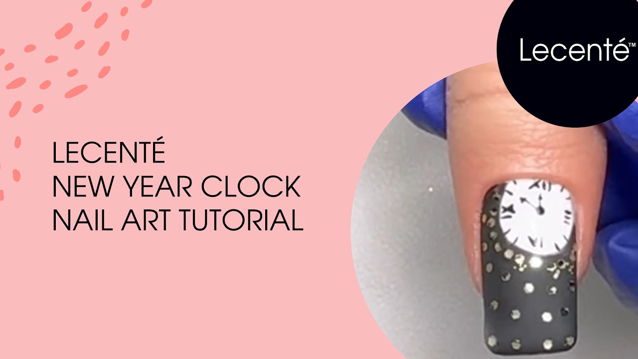 New Year Clock Nail Art Tutorial | Lecenté - YouTube
