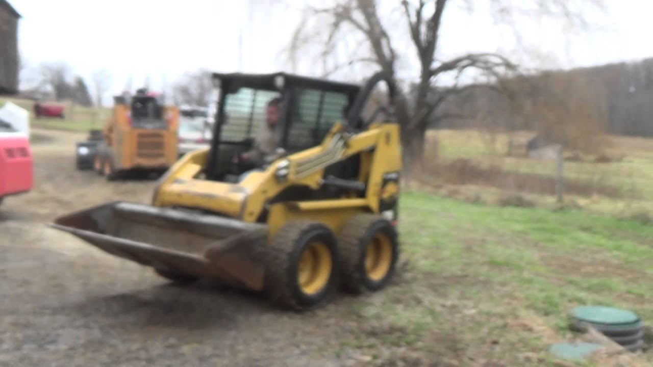 2000 CAT 228 SKID STEER WITH CAB, HIGH FLOW, AUXILLIARY REMOTES - YouTube