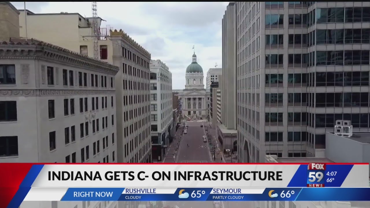 Indiana gets C- on infrastructure report - YouTube