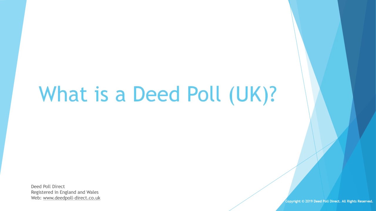 What is Deed Poll & How to Change your Name by a Deed Poll? (2020 ...