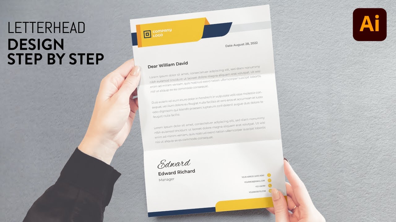 How to Design a Letterhead in Adobe Illustrator - YouTube