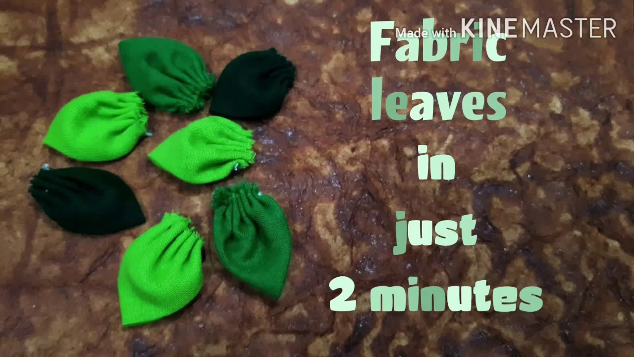 Fabric leaves in just 2 minutes - YouTube
