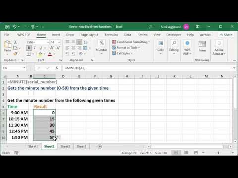 Know these Excel time functions - YouTube