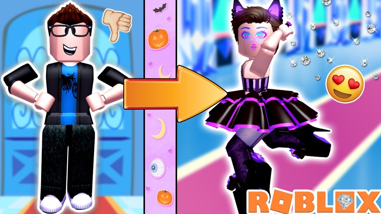 I GAVE MY BOYFRIEND A 50,000 DIAMOND HALLOWEEN MAKEOVER IN ROYALE HIGH ...