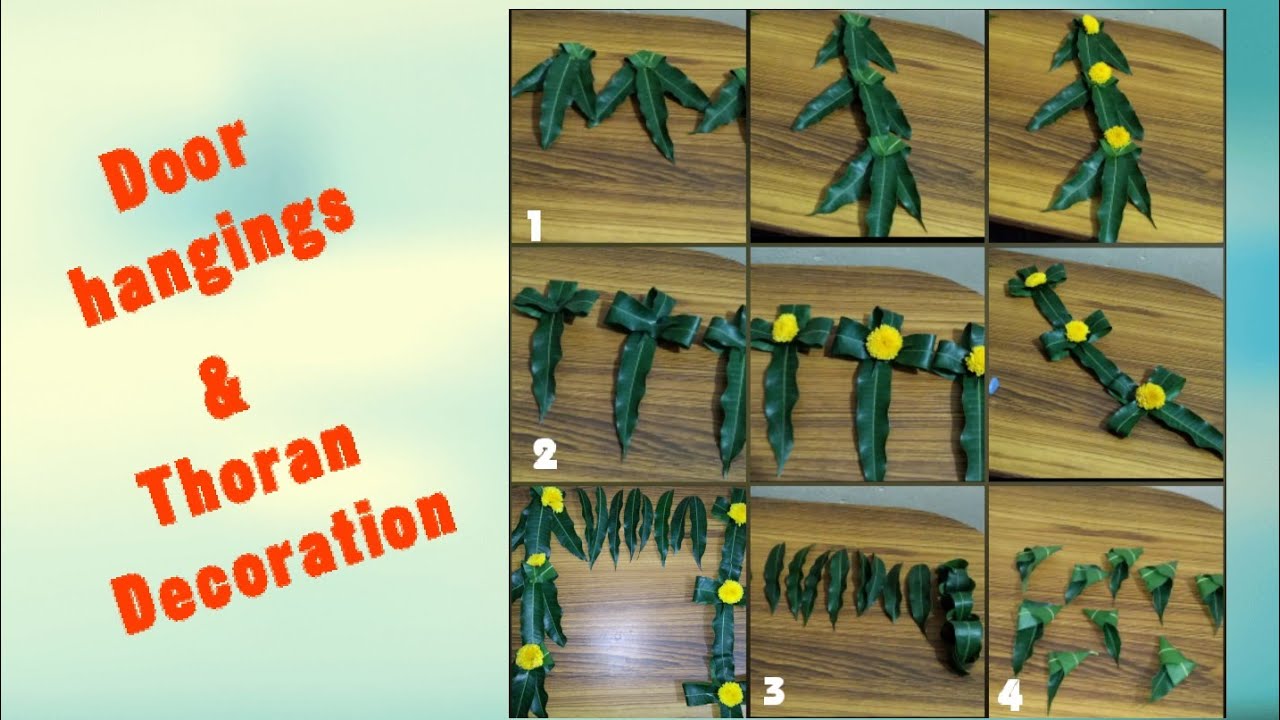 మామిడి ఆకులతో డెకరేషన్ చేసుకోండిలాDoor hanging decoration ideas ...