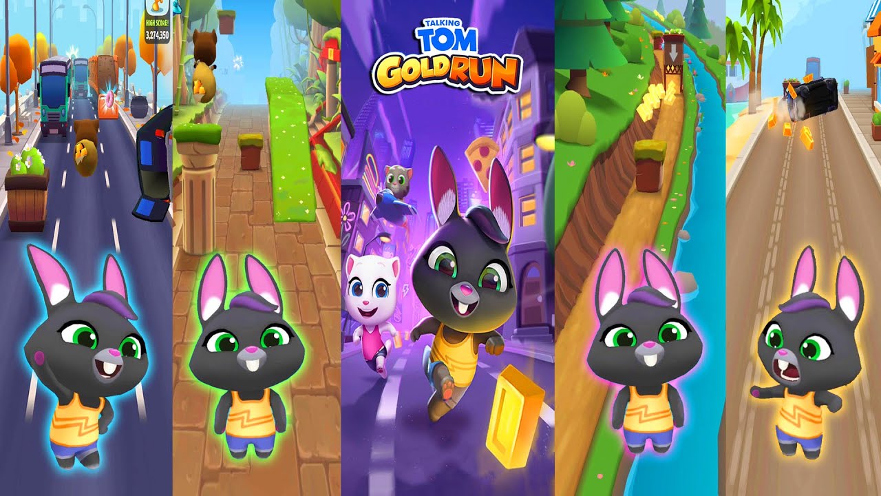 TALKING TOM GOLD RUN - NEW TALKING BECCA CHARACTER IN ALL WORLDS IN 5 ...