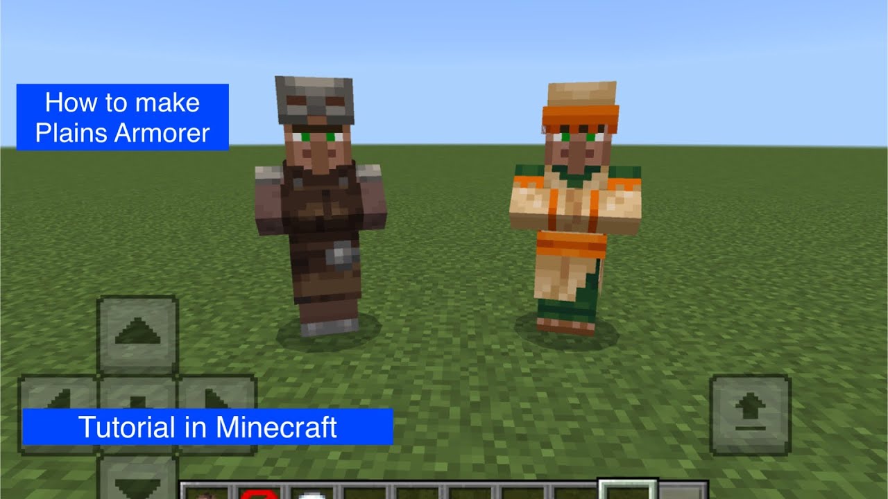 How to make Plains Armorer Statue Part 1 in Minecraft PE - YouTube