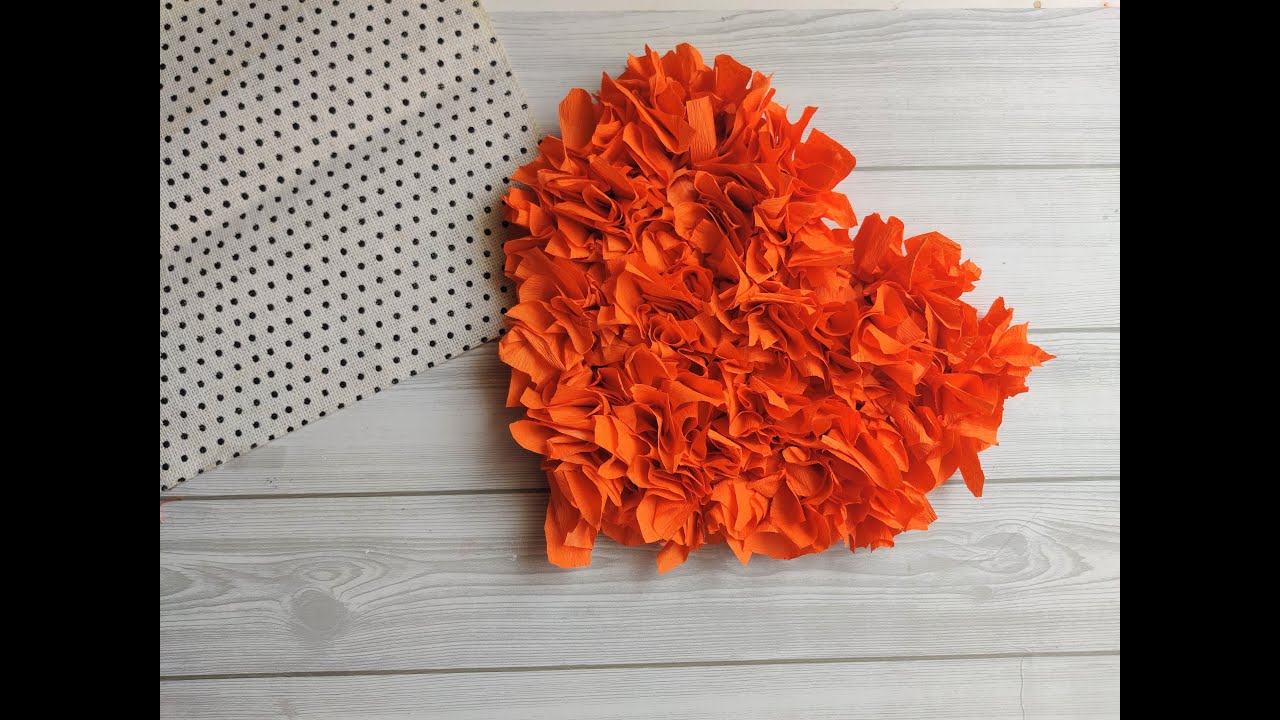 Tissue paper puffy heart wall decoration | Valentine Decor | Easy Craft ...