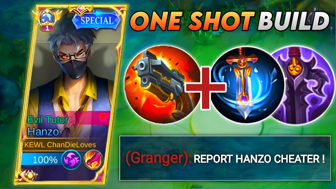 HANZO NEW ONE SHOT BUILD 😱 2023 | NEW BEST BUILD HANZO | Ch4Nzo Game ...