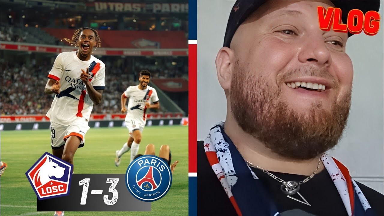 🇨🇵 LILLE ON TOUR 🔴🔵 ! "VLOG🔥" (LOSC 1-3 PSG) #psg #lille #football #ligue1 #barcola #vlog # ...