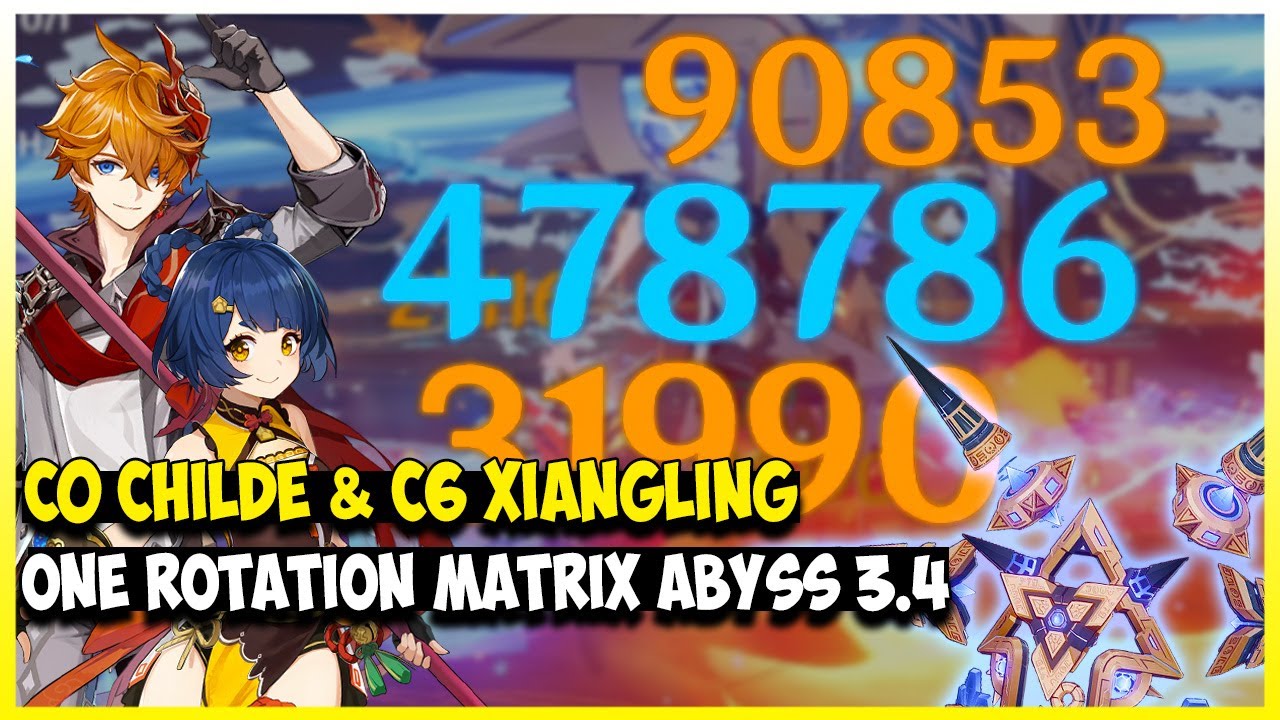 C0 Childe & C6 Xiangling One Rotation Tomb Guard of The Desert King ...