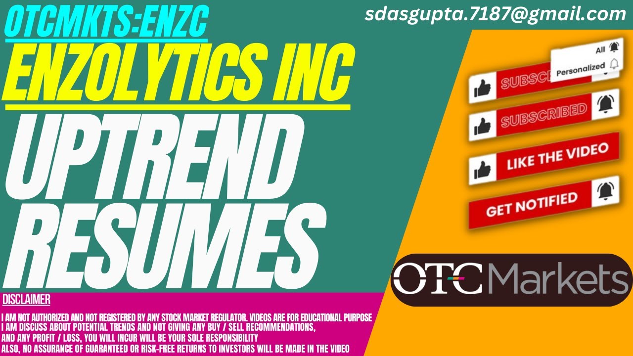 UPTREND RESUMES : ENZC STOCK ANALYSIS | ENZOLYTICS STOCK - YouTube