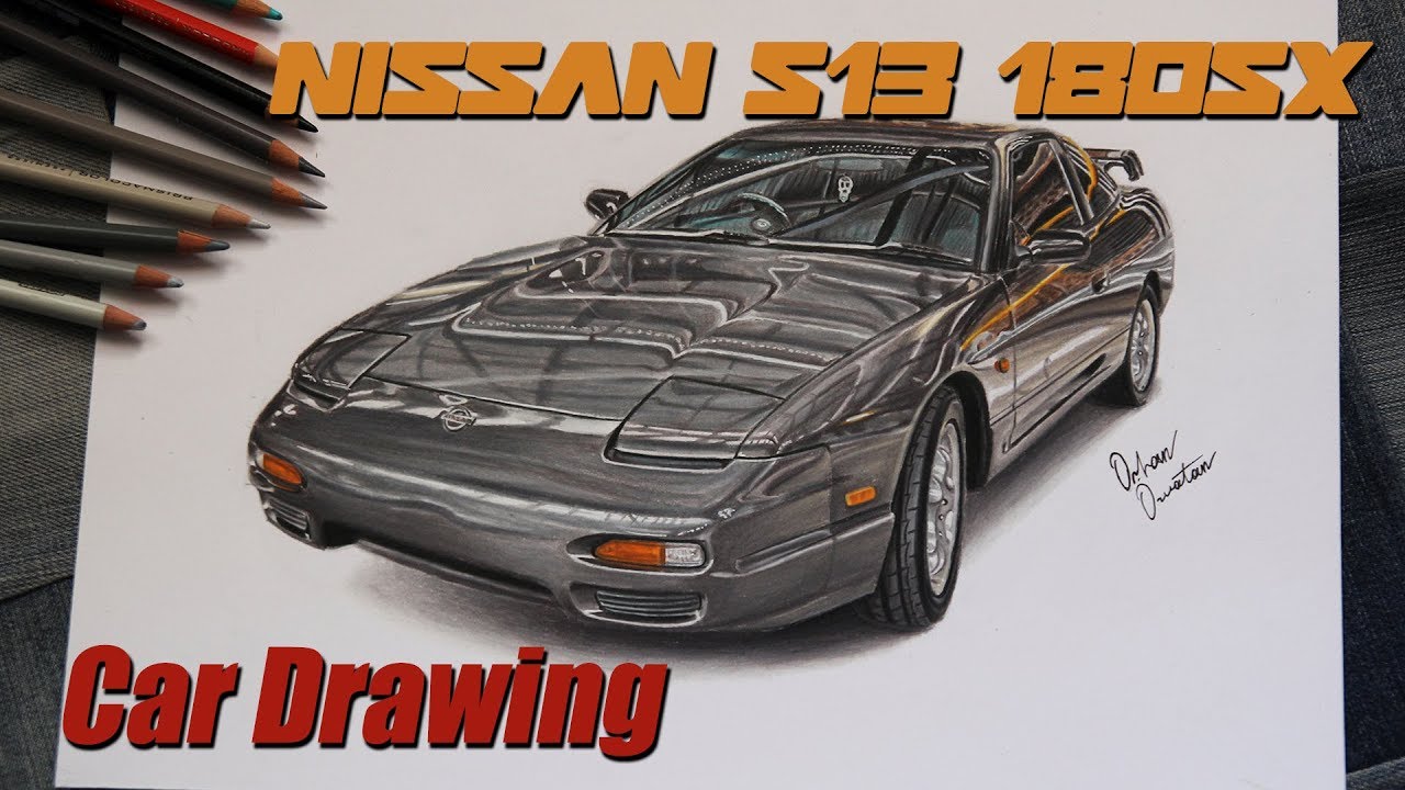 NISSAN 180sx S13 JDM Car Drawing | Orhan Ozvatan - YouTube