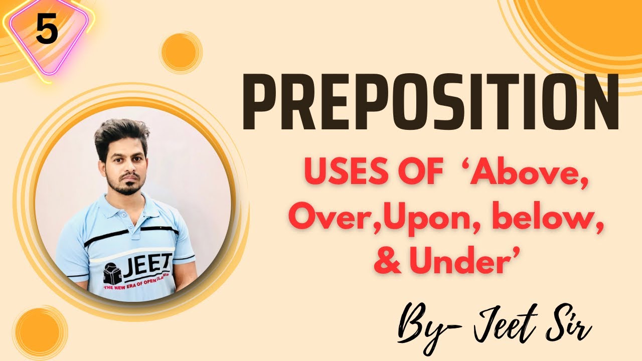 Uses of- above,Over,Upon,Below and Under || Prepositions in English ...