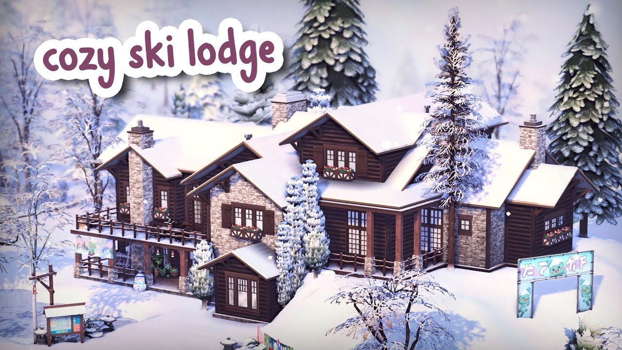 Cozy Ski Lodge ️ || The Sims 4 Speed Build - YouTube