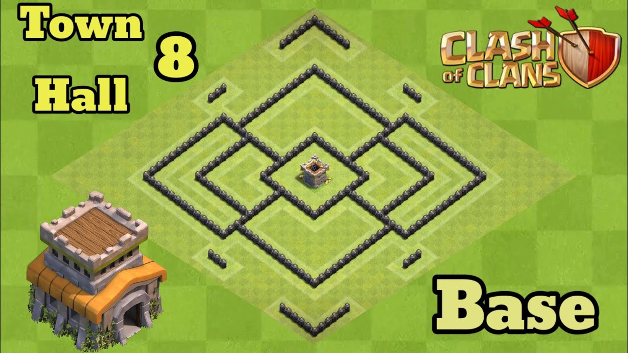 Town Hall 8 Base Layout / Trophy Push/ - Clash of Clans - YouTube