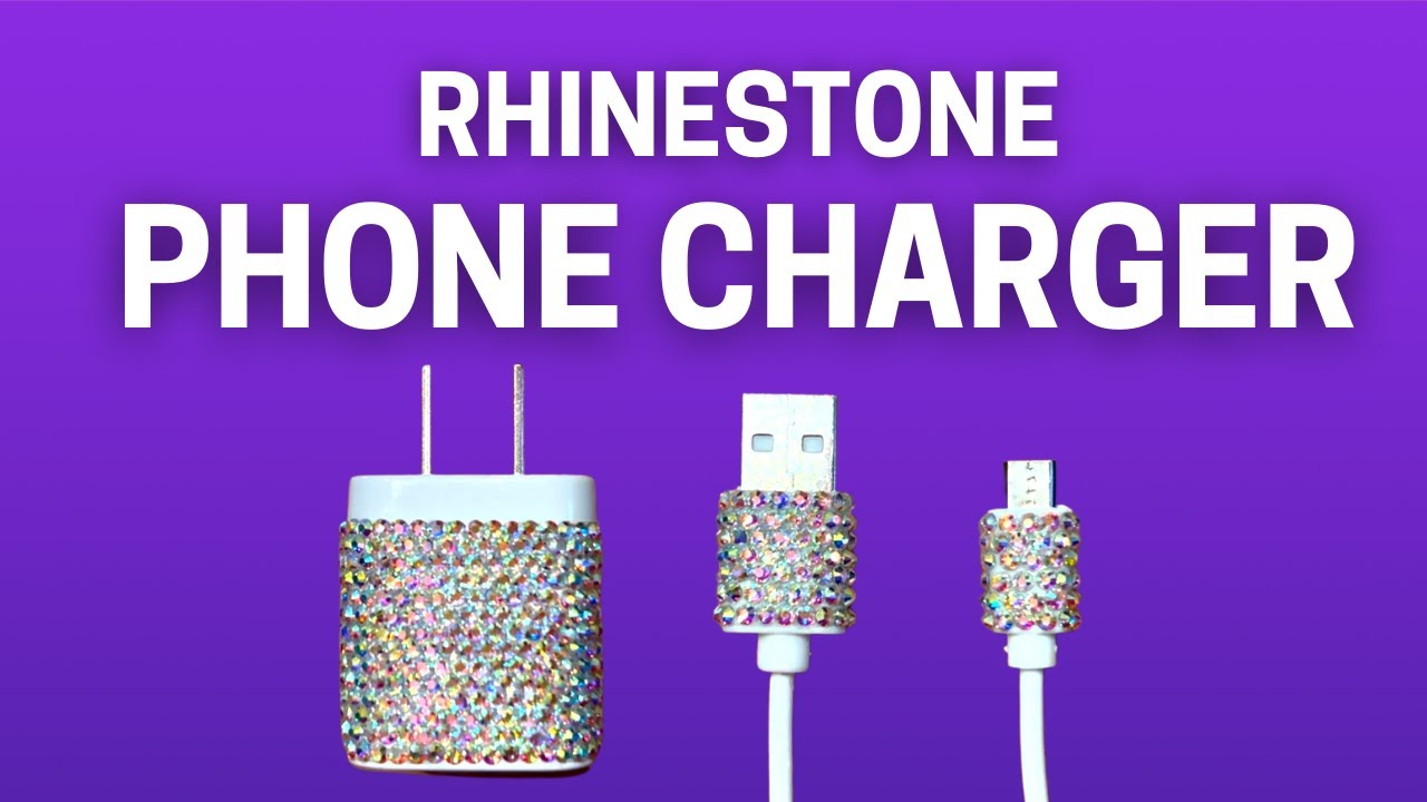 DIY BLING PHONE CHARGER TUTORIAL // iPhone Charging Cable & Cube - Easy ...